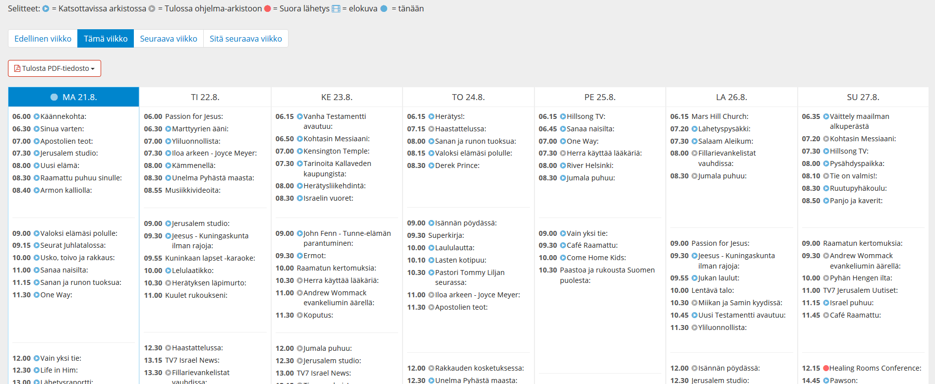 TV7 TV-opas - Tutustu TV7 monipuoliseen tarjontaan